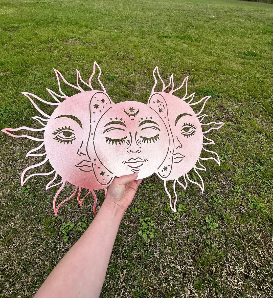 Sun and Moon Metal Sign, Sun Metal Art, Metal Signs for Outdoors ...