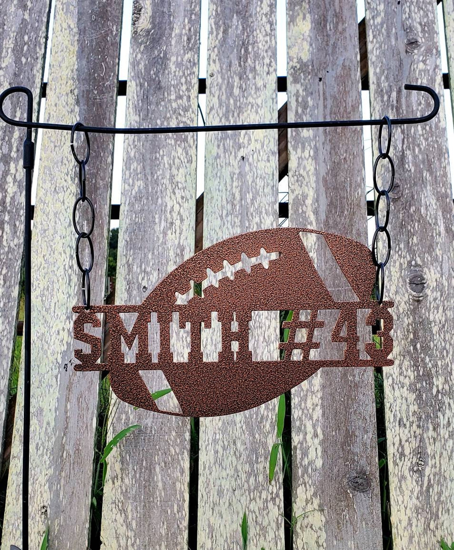 Personalized Football Metal Garden Flag Football Garden Flag - Etsy