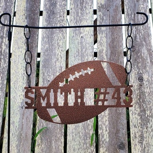 Personalized Football Metal Garden Flag, Football Garden Flag, Custom ...