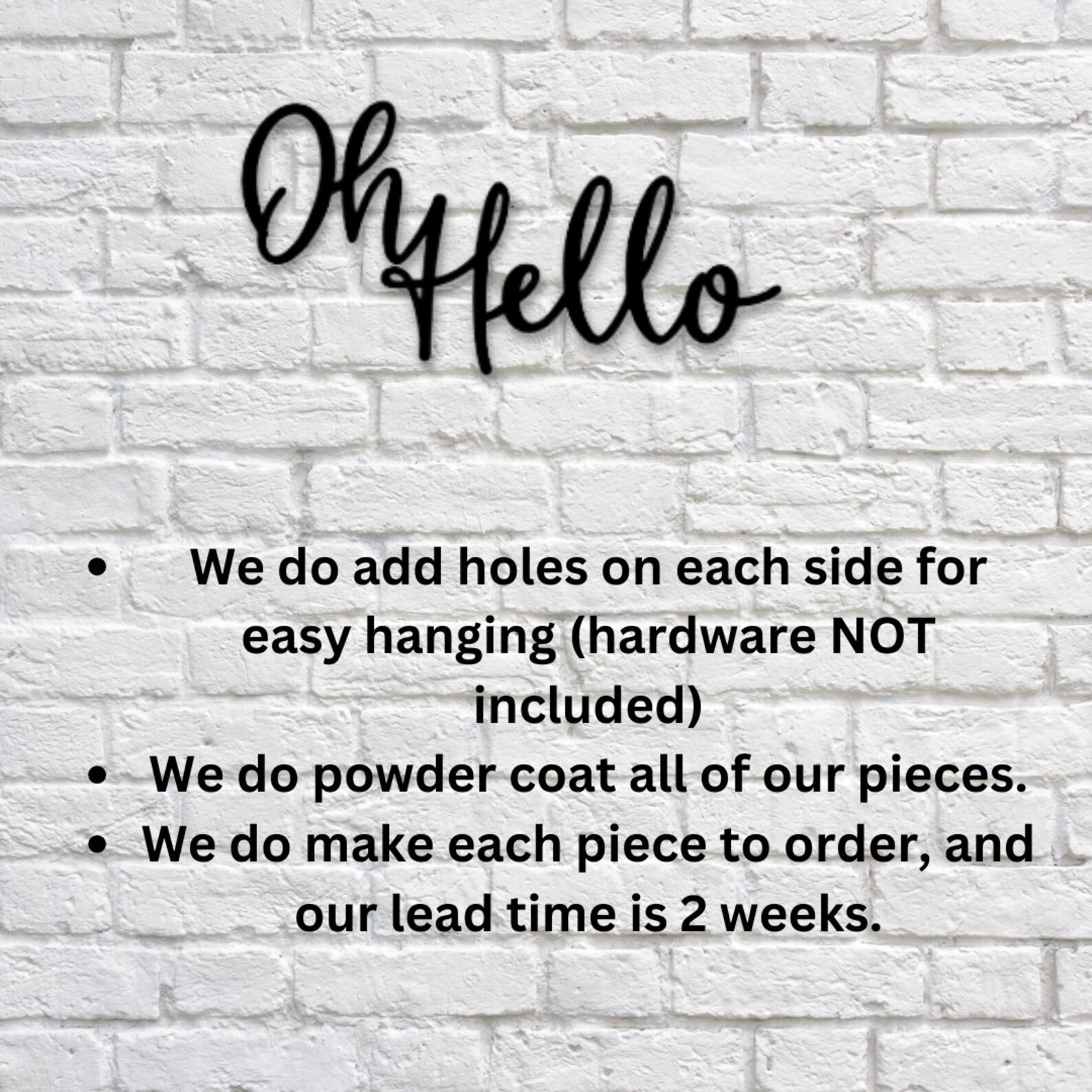 Oh Hello Metal Sign, Hello Metal Sign, Hello Words, Metal Hello Word ...