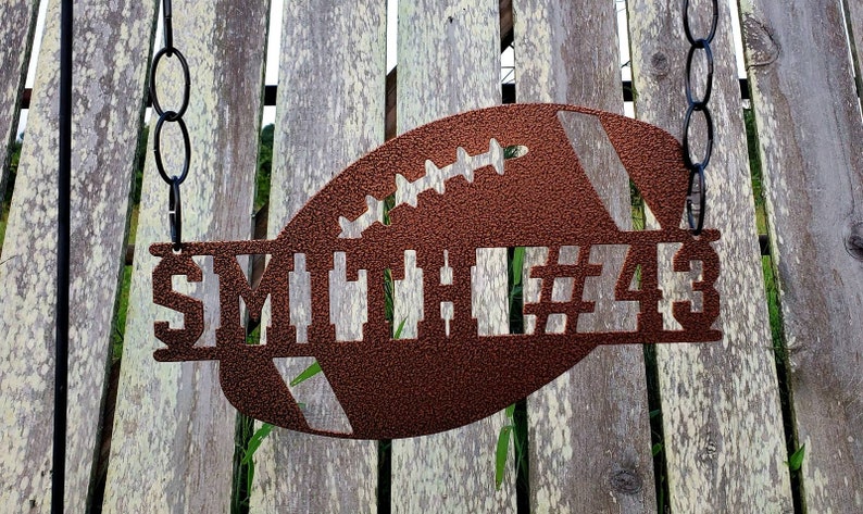 Personalized Football Metal Garden Flag Football Garden Flag | Etsy