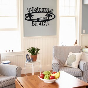 Welcome to the Beach Metal Sign, Beach House Decor, Beach Sign, Metal ...