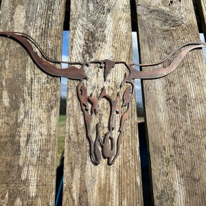 Bull Skull Sign, Longhorn Sign, Metal Sign, Cattle Metal Signs, Western ...