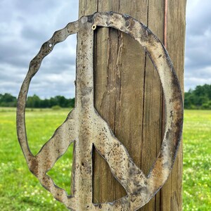 Peace Sign Corrugated Tin, Metal Peace Sign, Corrugated Metal Signs ...