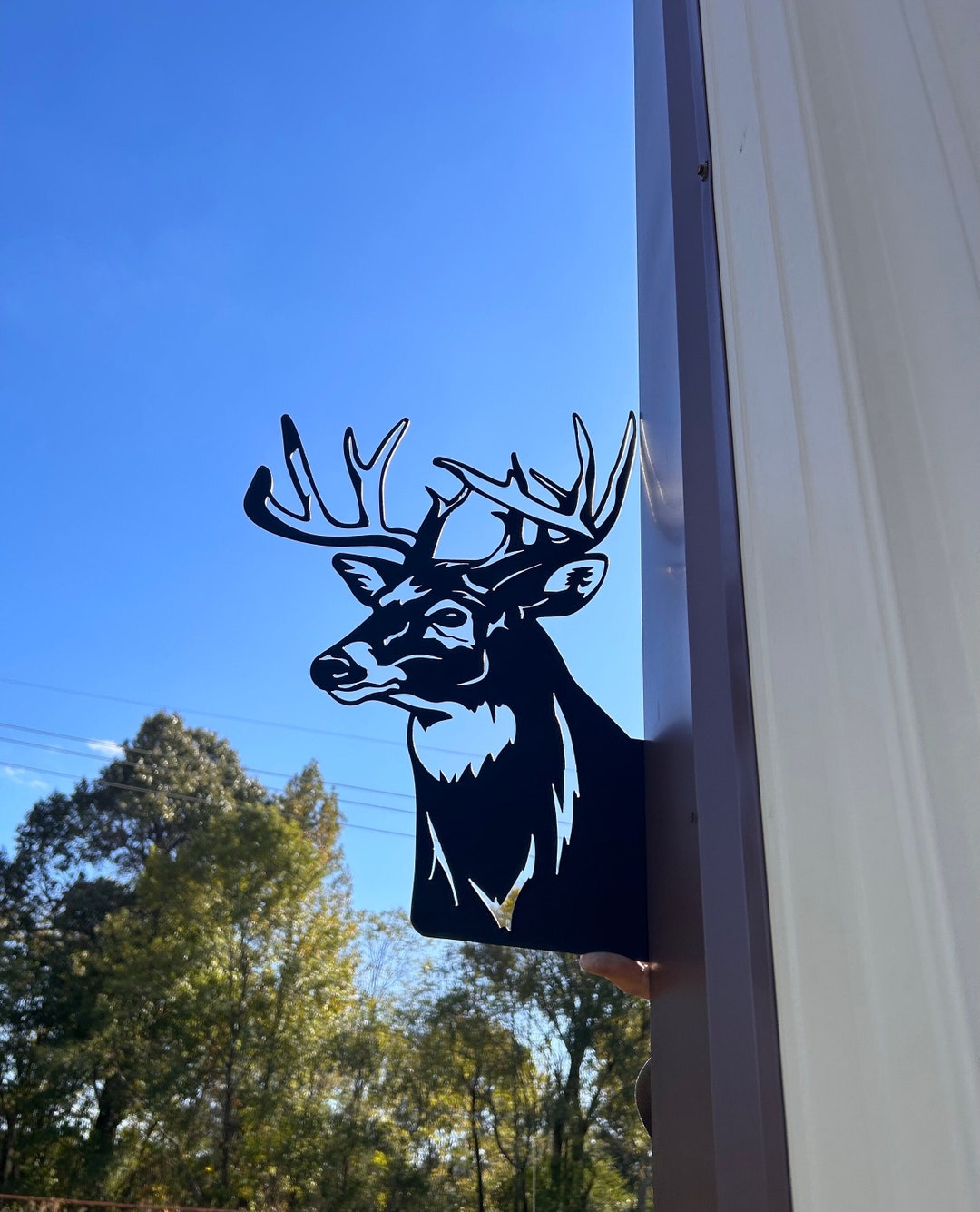 Peeping Deer Metal Sign, Peek-a-boo Deer Sign, Deer Hunter Gift ...