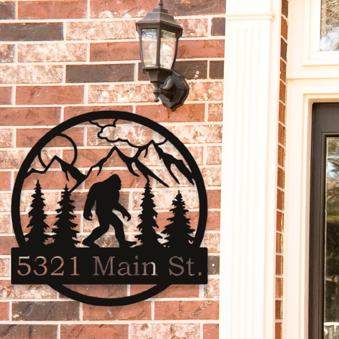Address Metal Sign, Bigfoot Address Sign, House Number Sign, Home ...