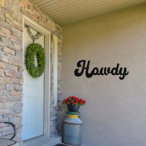Howdy Metal Sign, Welcome Sign, Western Decor, Welcome Word Sign, Ranch ...