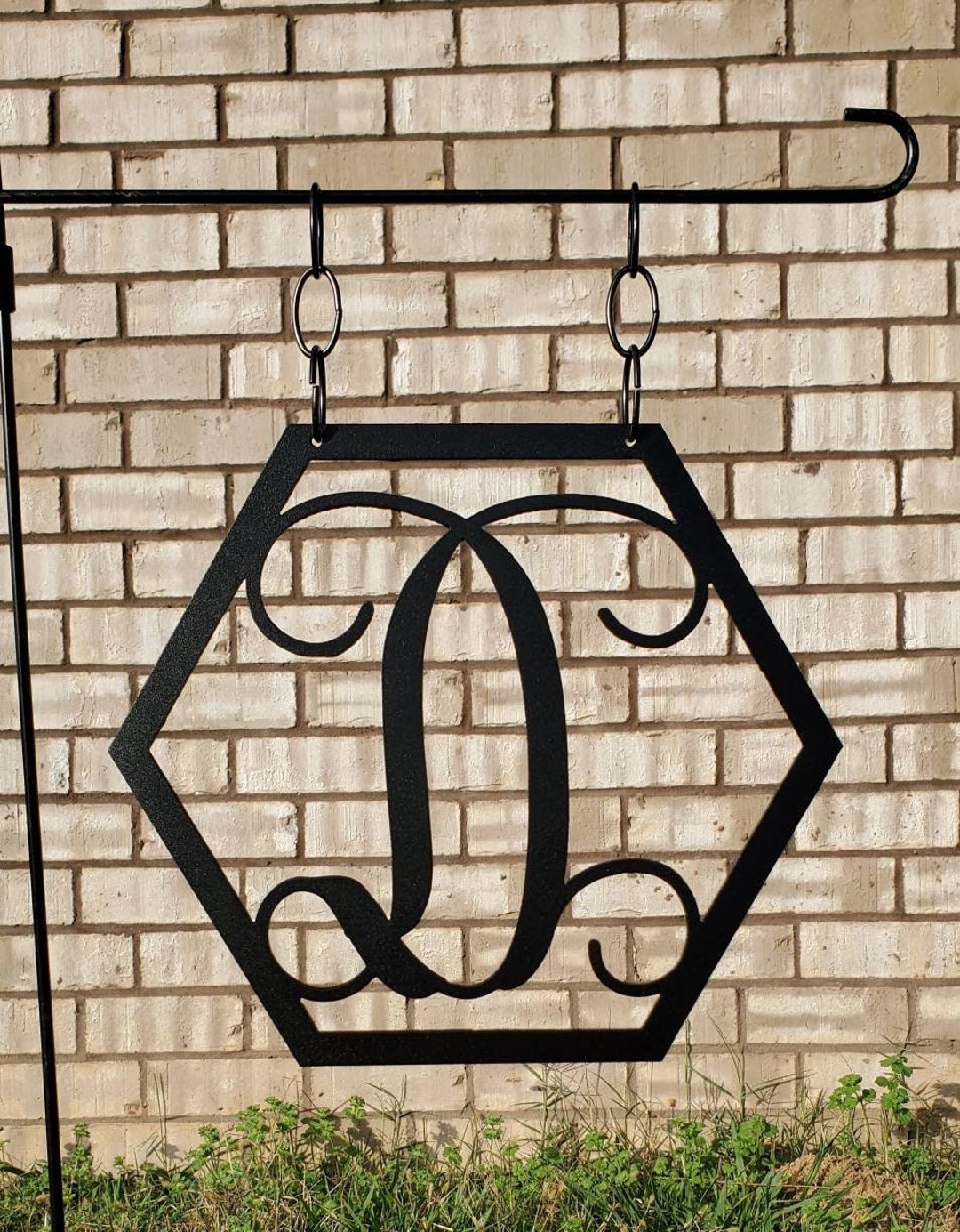 Single Letter Monogram, Initial Metal Sign, Monogram Metal Sign, Metal ...