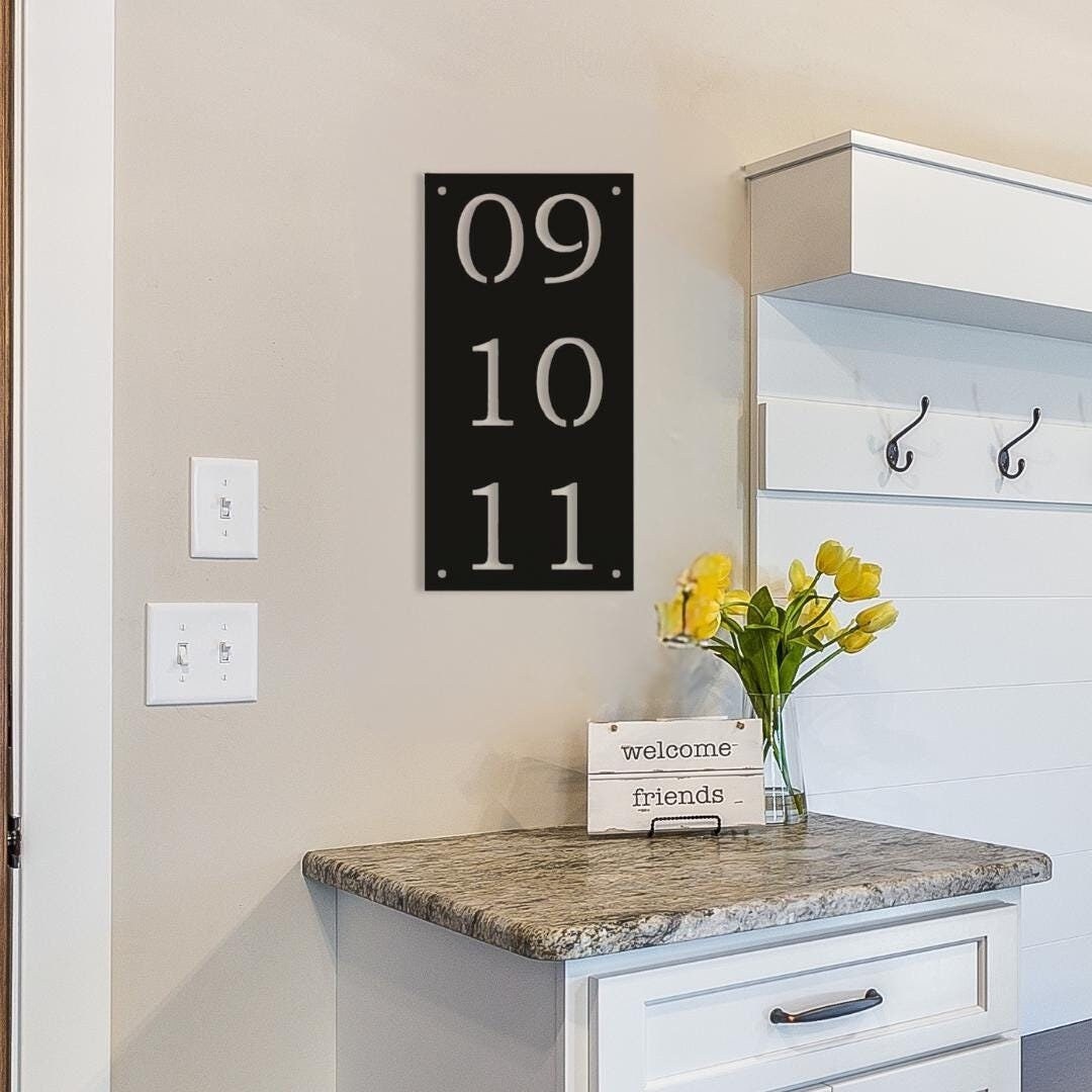 Custom Wedding Date Metal Sign, Anniversary Date Sign, Metal Date Sign ...