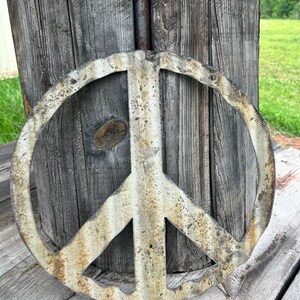 Peace Sign Corrugated Tin, Metal Peace Sign, Corrugated Metal Signs ...