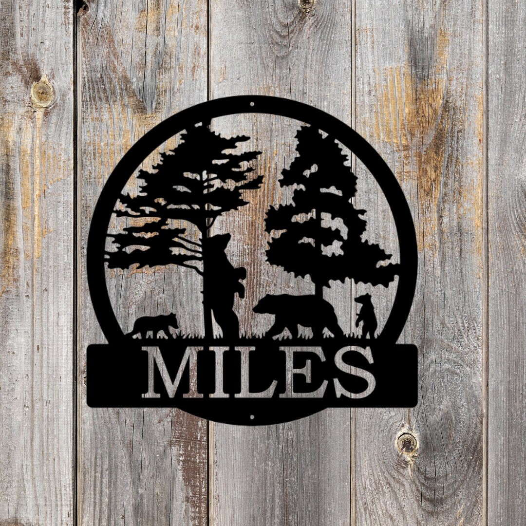 Personalized Metal Sign, Personalized Cabin Sign, Bear Metal Sign ...