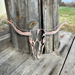 Bull Skull Sign, Longhorn Sign, Metal Sign, Cattle Metal Signs, Western ...