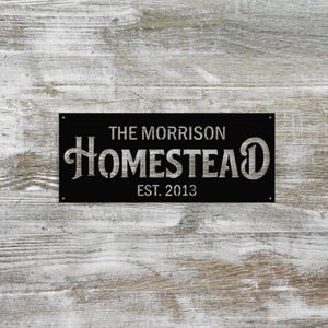 Personalized Homestead Metal Sign, Family Homestead Sign, Family Name ...