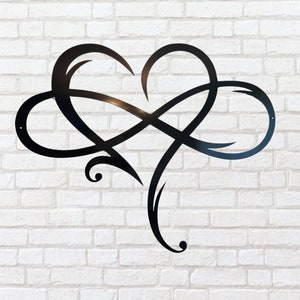 Heart Infinity Metal Wall Decor, Metal Infinity, Love Infinity Sign ...