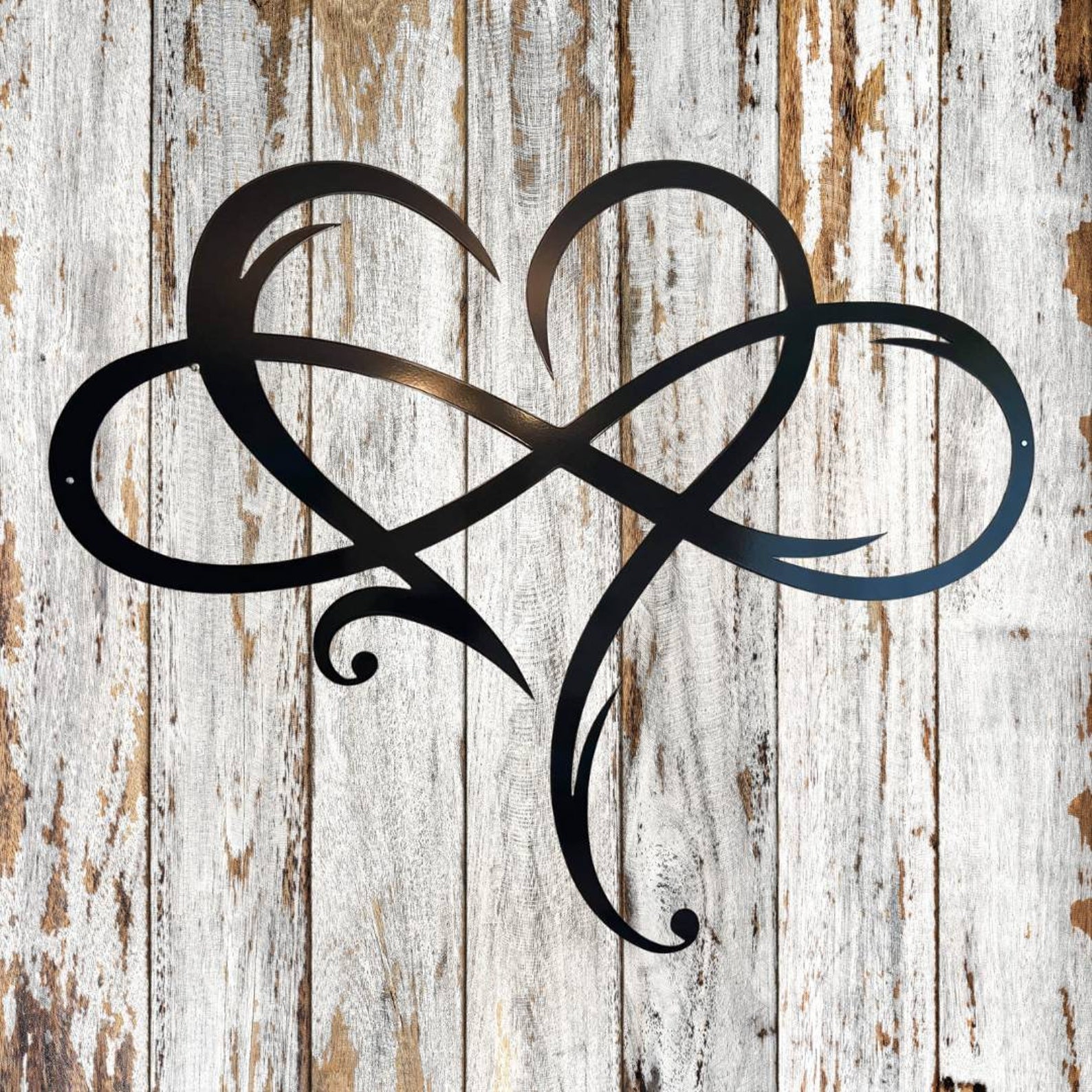Heart Infinity Metal Wall Decor Metal Infinity Love Infinity | Etsy
