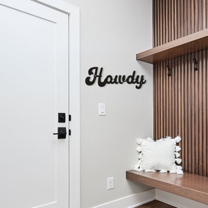 Howdy Metal Sign, Welcome Sign, Western Decor, Welcome Word Sign, Ranch ...