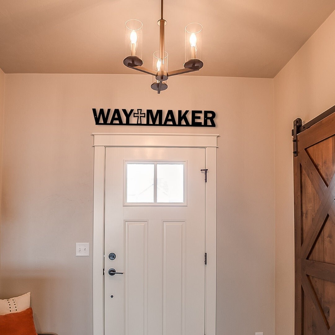 Waymaker Door Topper, Faith Metal Sign Christian Gift, Christian Sign ...