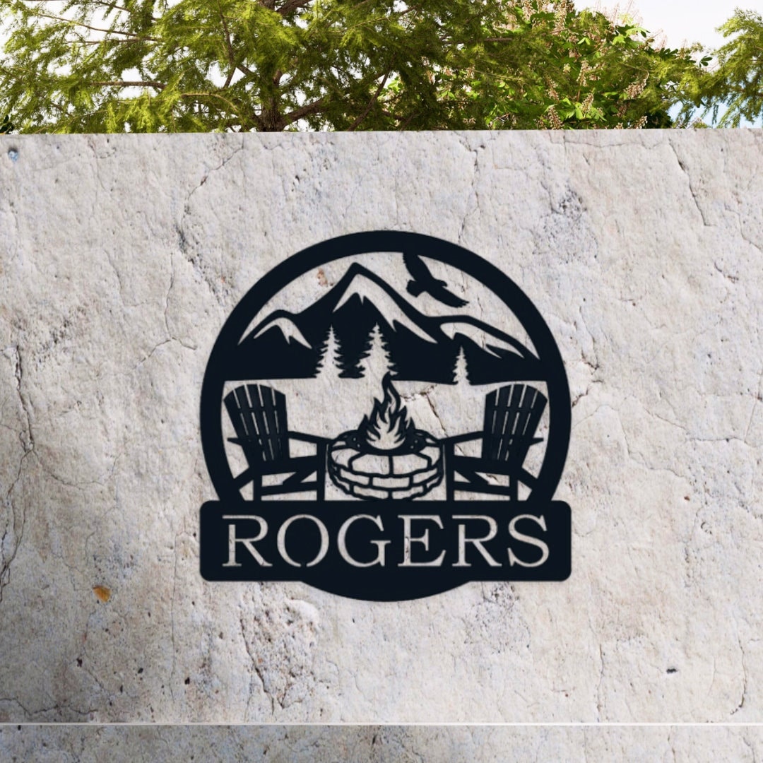 Personalized Fire Pit Metal Sign, Custom Campfire Sign, Metal Camping ...