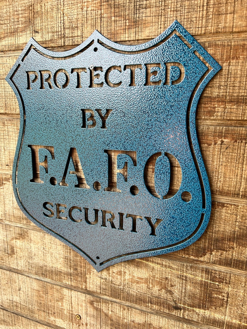 FAFO Sign, Metal Home Security Sign, Security Sign, Metal Signs for ...