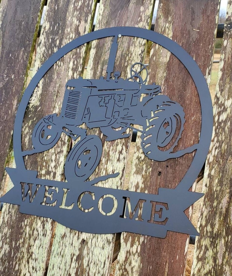 Personalized Metal Sign, Metal Tractor Sign, Tractor Sign, Custom Farm ...