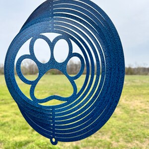 Paw Print Metal Wind Spinner, Paw Print Wind Spinner, Metal Wind ...