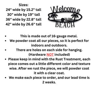 Welcome to the Beach Metal Sign, Beach House Decor, Beach Sign, Metal ...