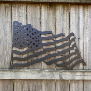 American Flag Metal Sign, Patriotic Decor, Flag Wall Art, Military ...