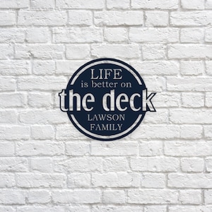 Personalized Deck Sign, Custom Metal Sign, Patio Sign, Custom Porch ...