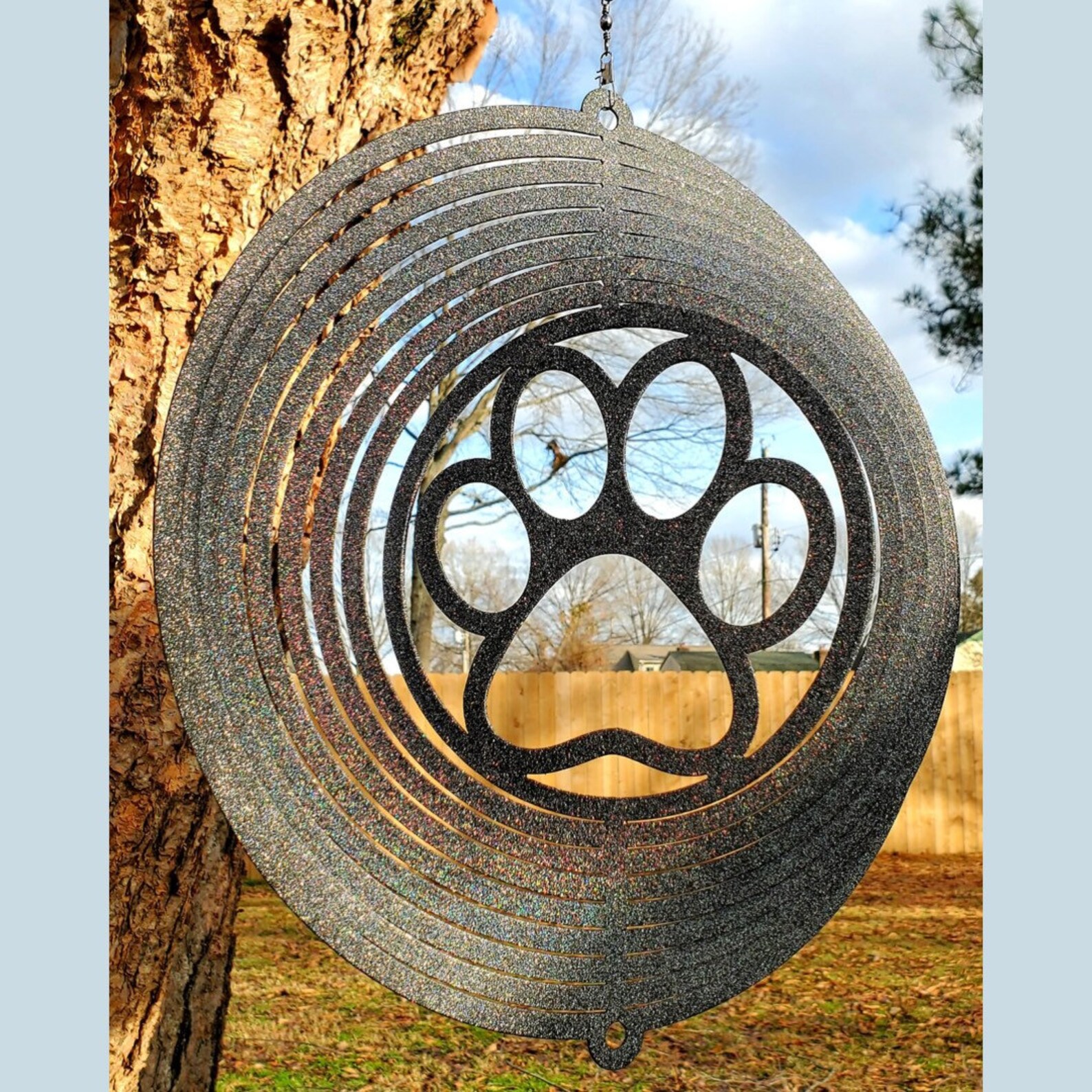 Paw Print Metal Wind Spinner Paw Print Wind Spinner Metal - Etsy