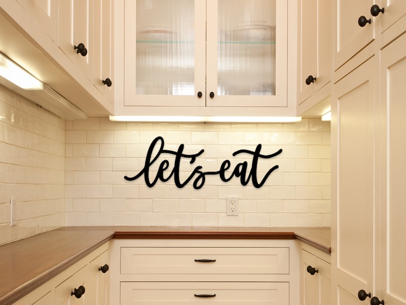 Let's Eat Metal Sign Let's Eat Words Eat Sign - Etsy