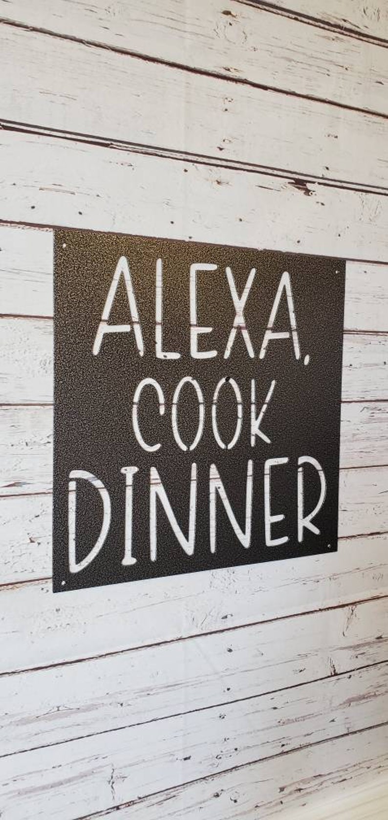 Alexa Cook Dinner Metal Sign Kitchen Wall Decor Kitchen - Etsy