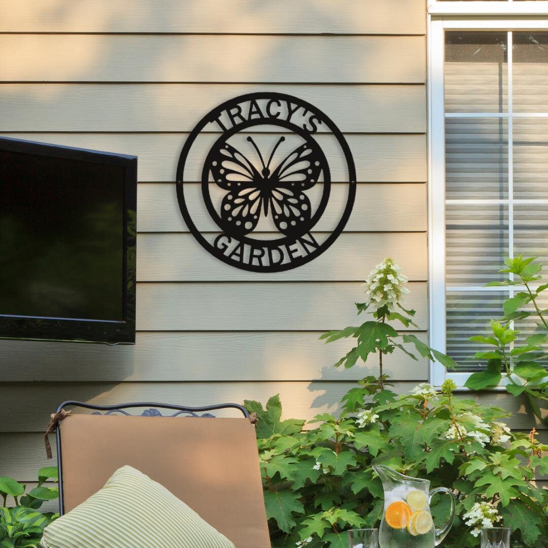 Personalized Butterfly Metal Sign, Monogram Metal Sign, Last Name Sign ...