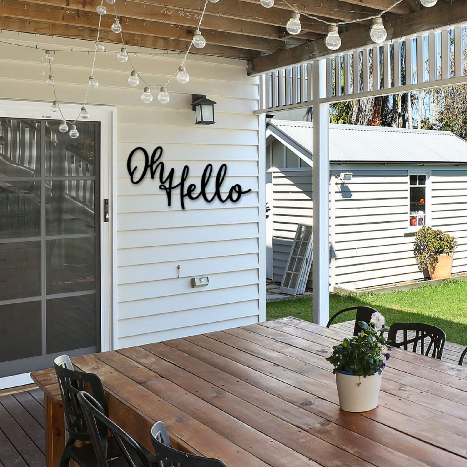 Oh Hello Metal Sign, Hello Metal Sign, Hello Words, Metal Hello Word ...