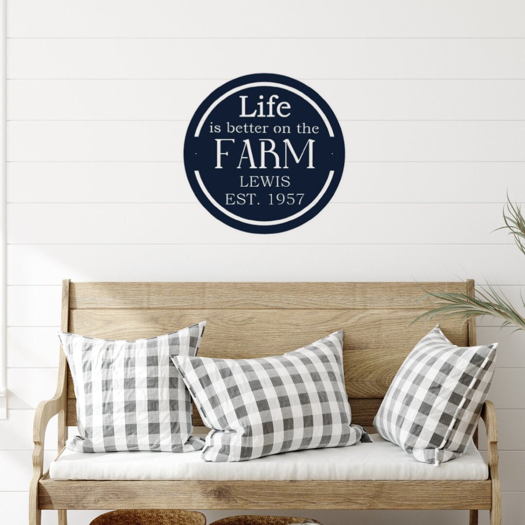 Metal Farm Sign, Personalized Farm Sign, Metal Sign, Custom Metal Sign ...