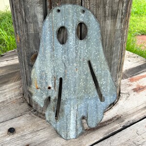 Ghost Corrugated Tin, Fall Decor, Halloween Decor, Corrugated Tin Decor ...
