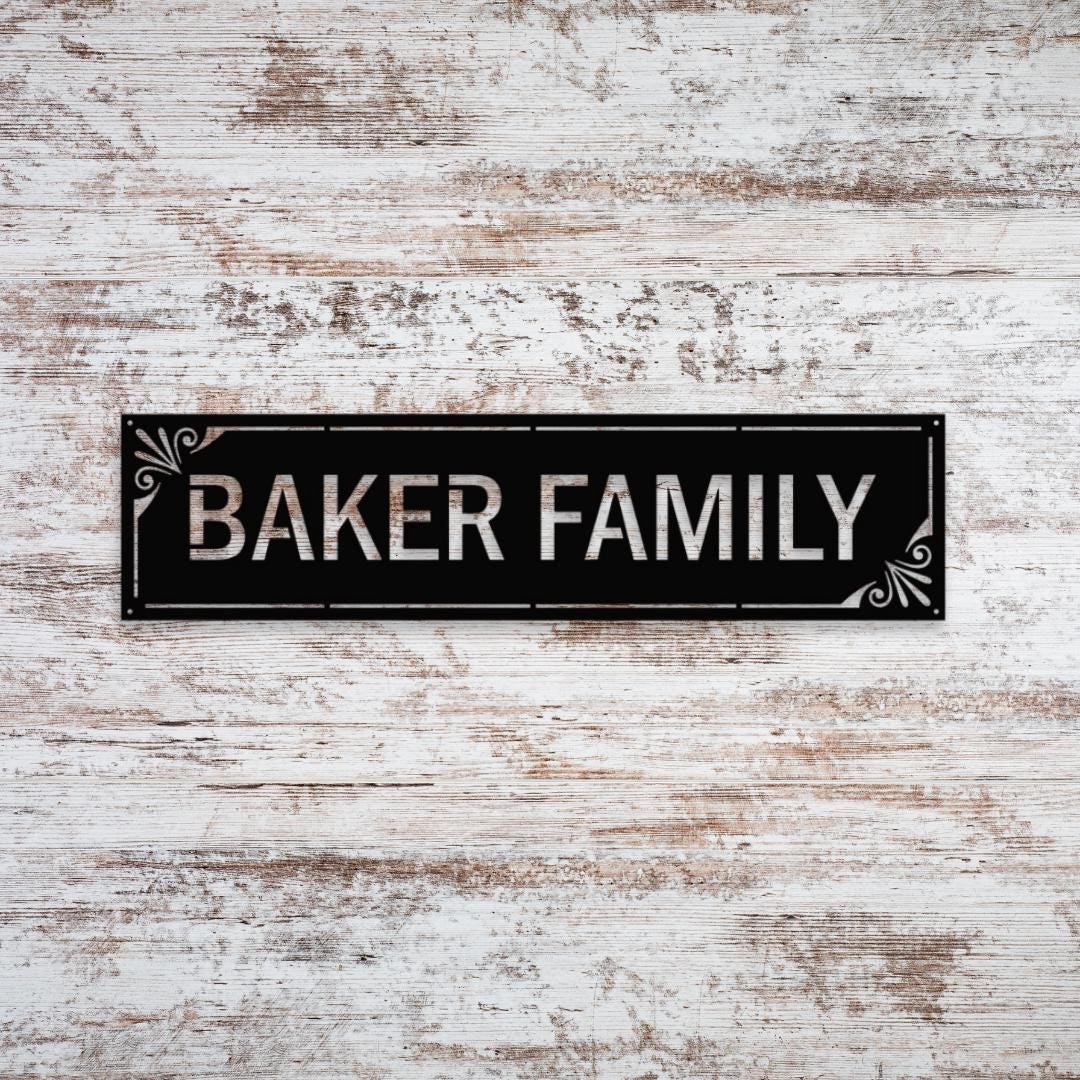 Custom Metal Last Name Sign: Personalized Family Wall Art - Etsy