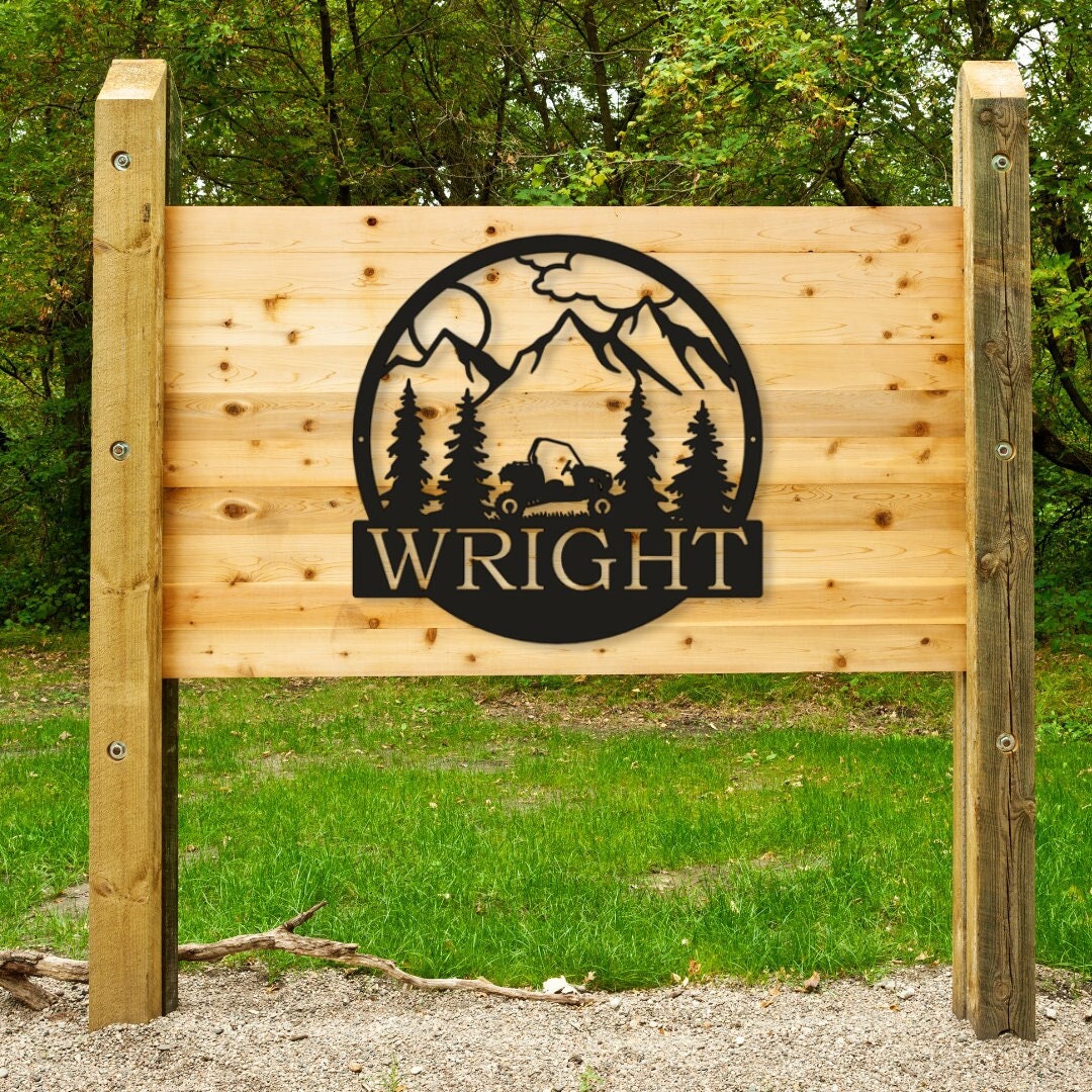 Personalized Side by Side Monogram Sign, off Road Metal Sign, UTV Metal ...