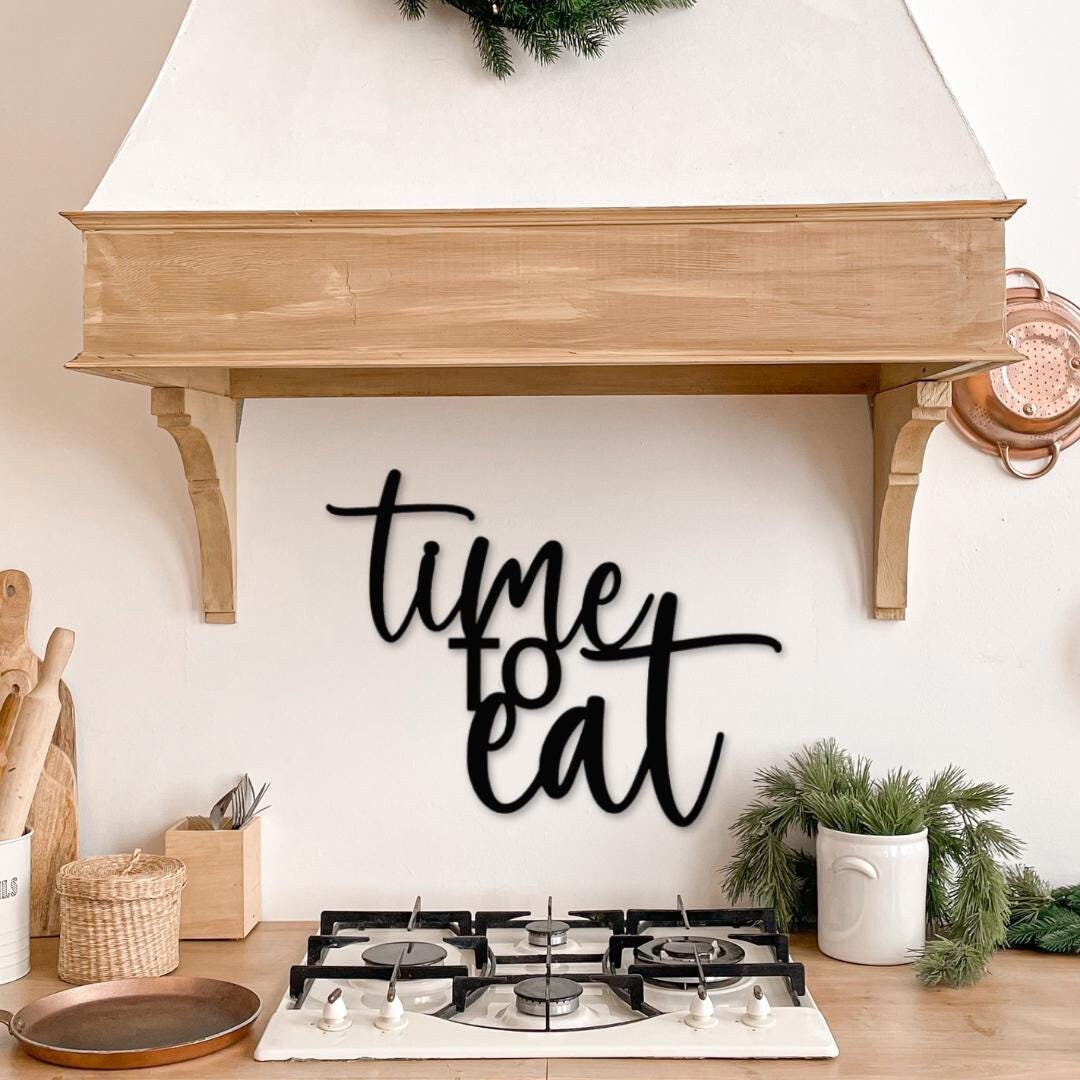 Time to Eat Sign, Kitchen Decor, Kitchen Decor, Pantry Sign, Dining ...