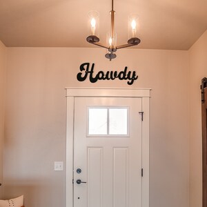 Howdy Metal Sign, Welcome Sign, Western Decor, Welcome Word Sign, Ranch ...