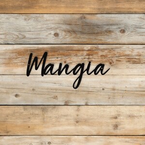 Mangia Metal Sign, Italian Kitchen Sign, Kitchen Sign, Eat Metal Sign ...