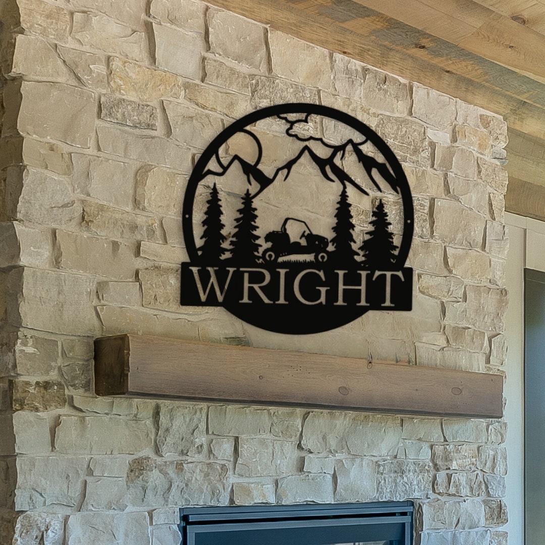 Personalized Side by Side Monogram Sign, off Road Metal Sign, UTV Metal ...