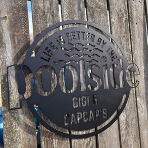 Personalized Pool Sign, Metal Pool Sign, Poolside Sign, Custom Metal ...