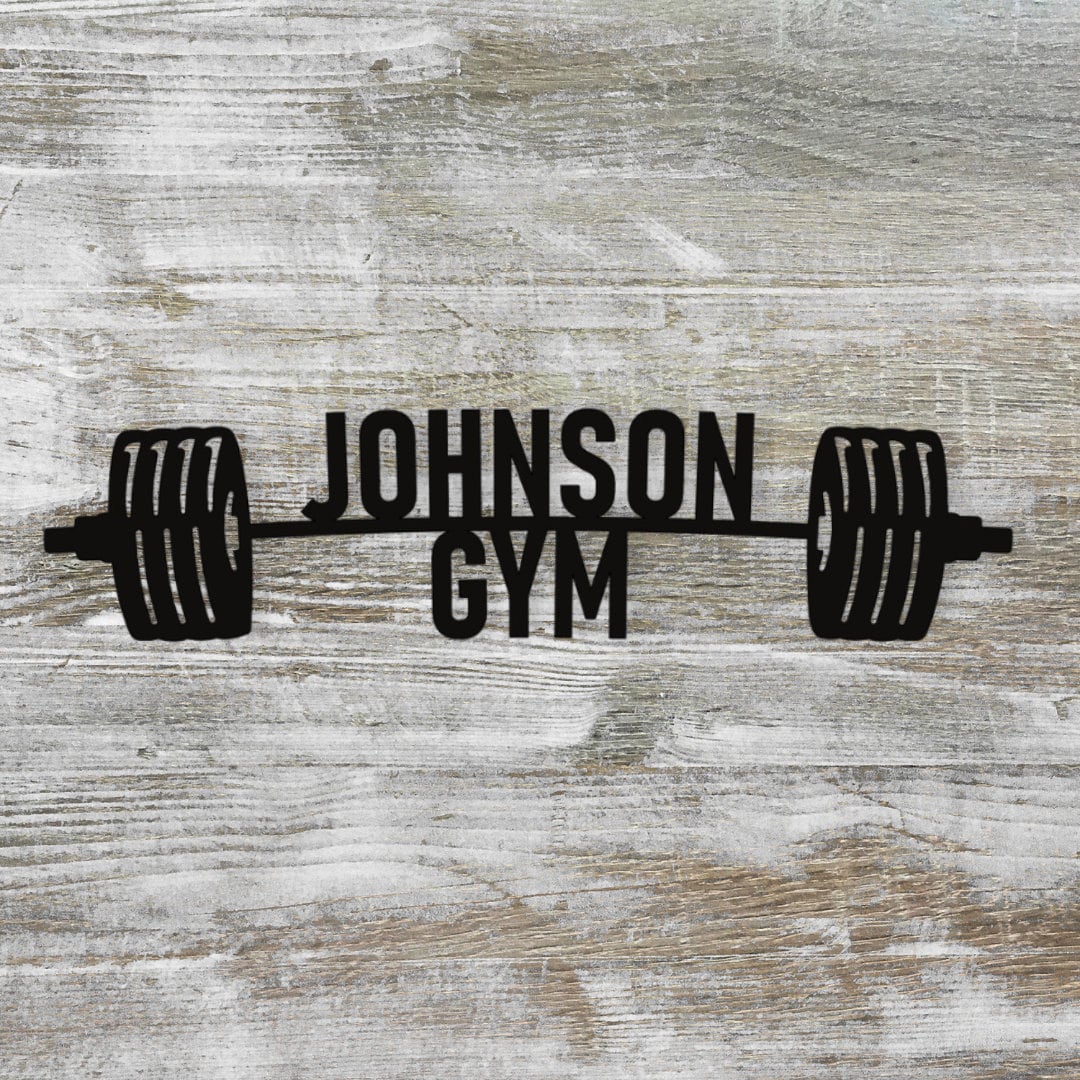 Personalized Gym Sign, Fitness Metal Sign, Gym Name Sign, Workout Room ...