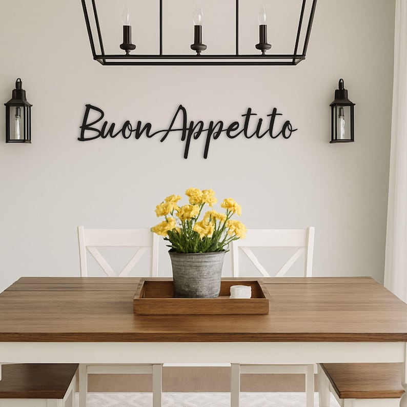 Buon Appetito Metal Sign, Italian Kitchen Sign, Eat Sign, Kitchen Wall ...