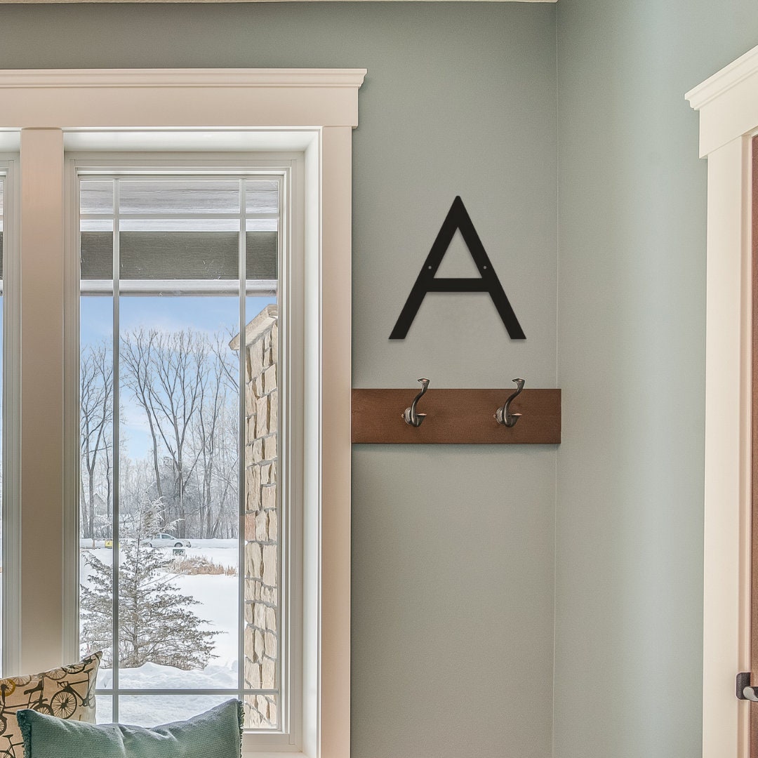 Metal Initial Sign, Metal Letter Wall Art, Family Letter Name Sign ...