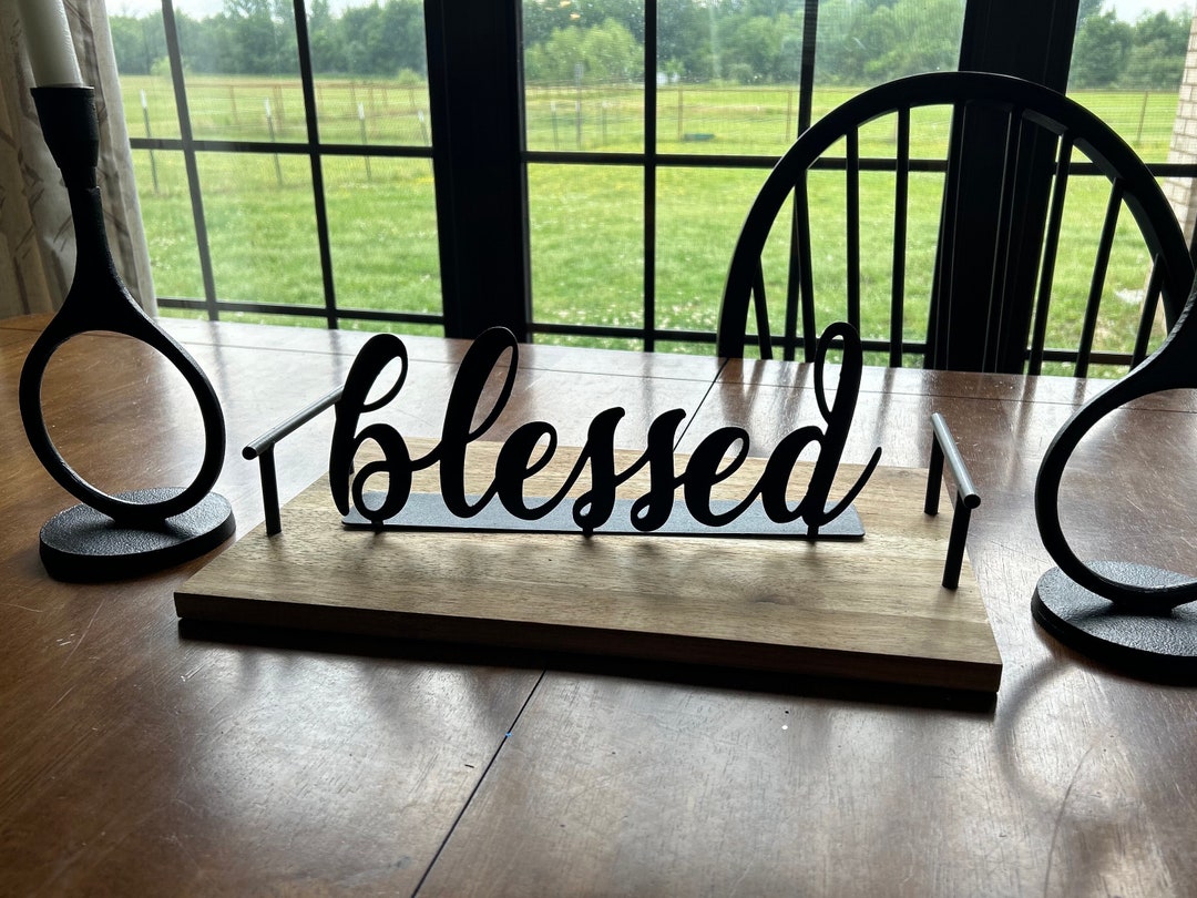 Blessed Metal Decor, Blessed Metal Table Decor, Blessed Sign, Table Top ...