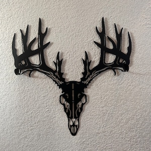 Personalized Bow Hanger, Custom Metal Bow Holder, Deer Skull Bow Rack ...