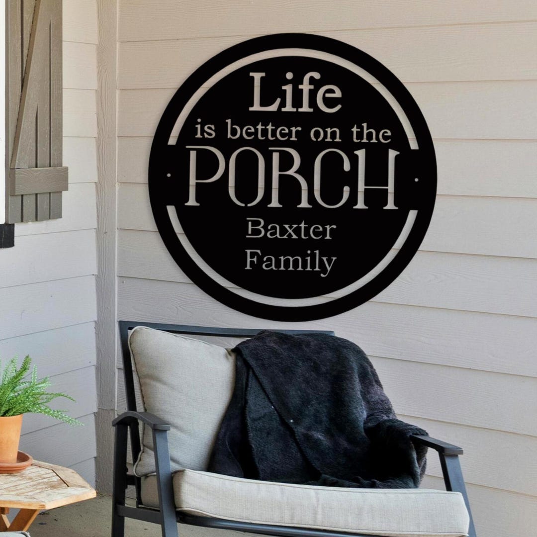 Custom Metal Porch Sign, Personalized Outdoor Sign, Family Name Sign ...