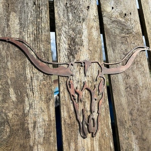 Bull Skull Sign, Longhorn Sign, Metal Sign, Cattle Metal Signs, Western ...