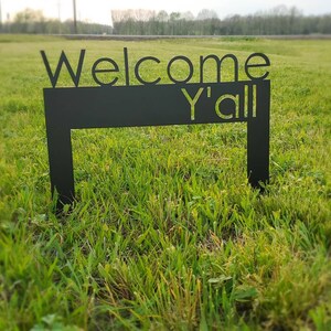 Lawn Welcome Metal Sign, Metal Welcome Yard Stake, Welcome Sign, Yard ...